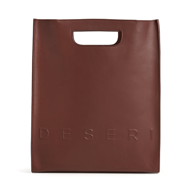 Deseri Structured Tote Brown – DESERI